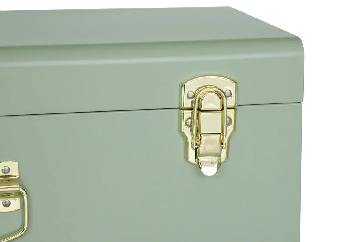 SAGE METAL STORAGE TRUNK -GOLD HARDWARE – Sweet Beginnings